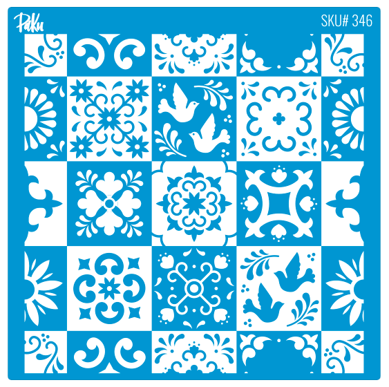 Silk Screen Mesh Stencil for Polymer Clay, Ceramic pottery and Cookies